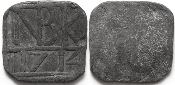 Newbattle Established Church Communion Token 1714