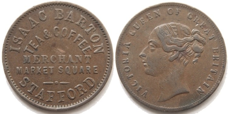 Isaac Barton's Tea & Coffee Merchant Stafford Farthing