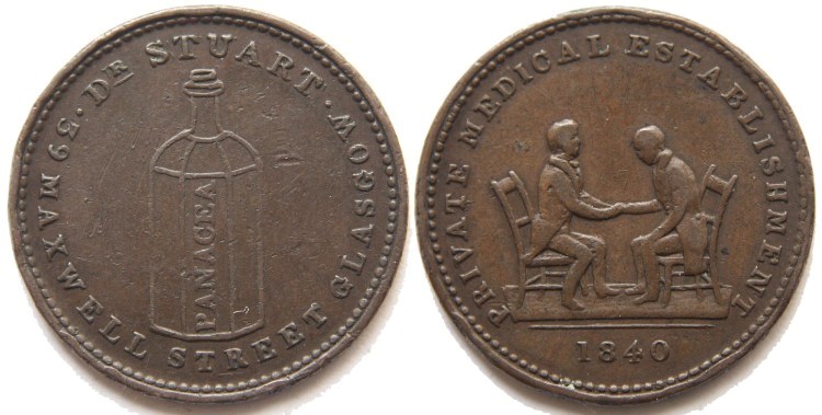 Dr Stuart's Glasgow Panacea Farthing 1840