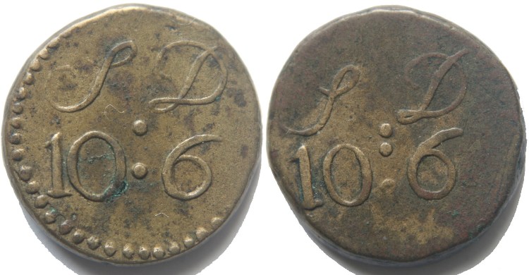 George III Half Guinea - 10 Shillings and 6 Pence Brass Coin Weight