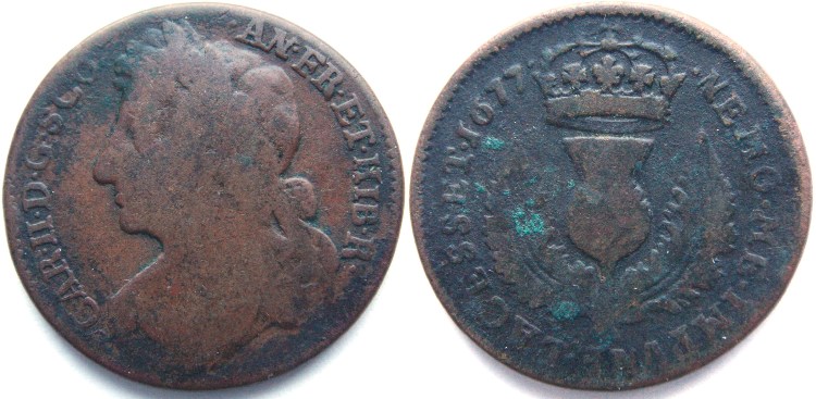 Charles II Bawbee 1677